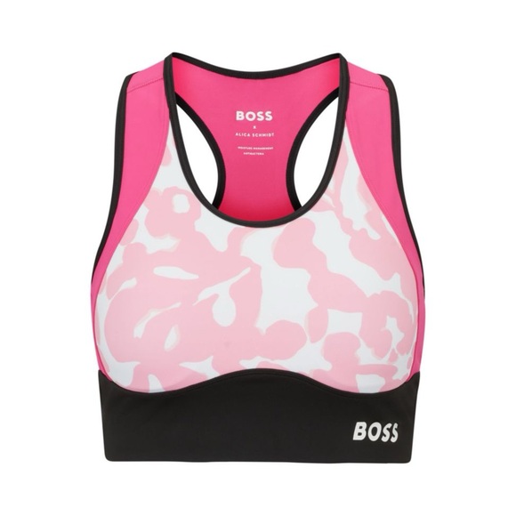 Boss | Tops | Nwot Hugo Boss X Alica Schmidt Sports Bra With Logo ...